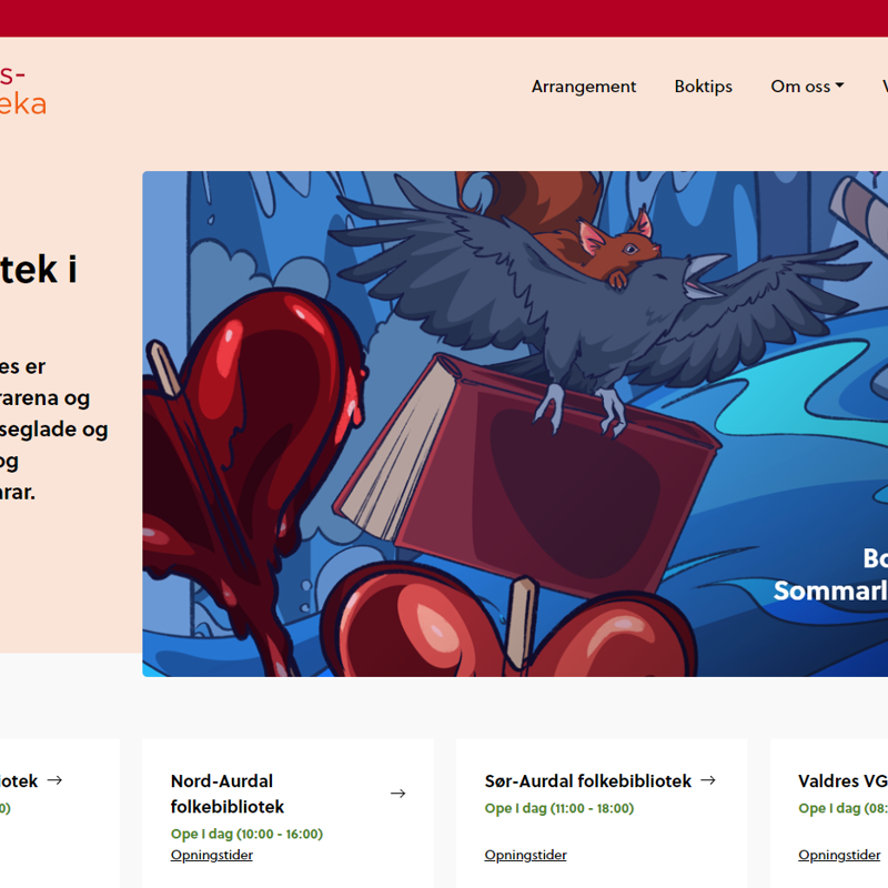 Ny hjemmeside - Valdresbiblioteka
